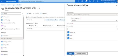 Recommendations For Azure Bastion Shareable Links Good Workaround