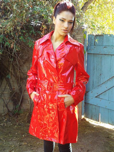 Red Pvc Raincoat Raincoat Raincoat Fashion Stylish Raincoats
