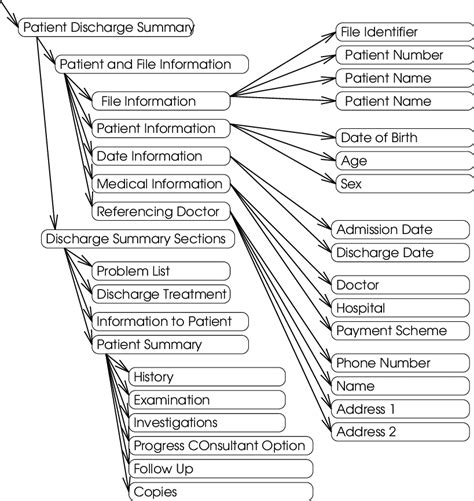 1 Structure Of Elements In Dtd For Medical Discharge Summaries Download Scientific Diagram