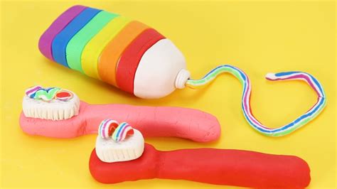 Rainbow Toothpaste With Play Doh 플레이도우로 만드는 재미있는 치약만들기 44 Youtube