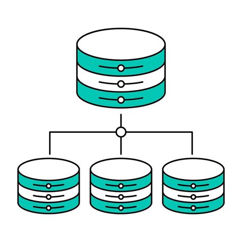Distributed Database Icon Suitable For A Wide Range Of Digital