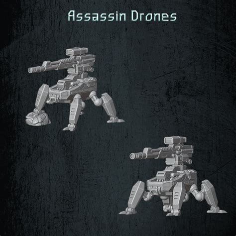 3d Printable Assassin Drones Sentry Guns By Quartermaster3d