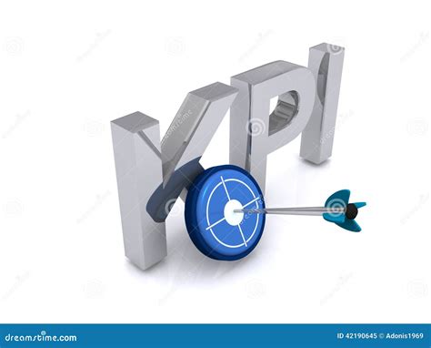KPI Sign With A Target Stock Illustration Illustration Of Illustrated 42190645