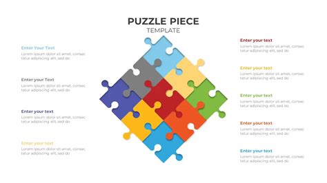 9 Step Puzzle Piece Infographics Slidebazaar