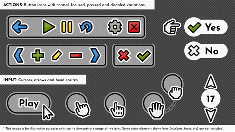 100 Vector Sprites Cursors Stickerstyle Basic Pack Icons