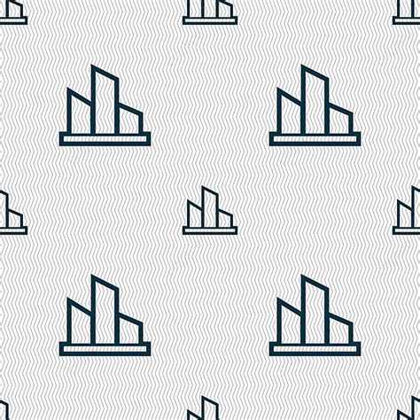 Geometric Texture Seamless Pattern With Diagram Sign Icon In Vector Format Vector Graph