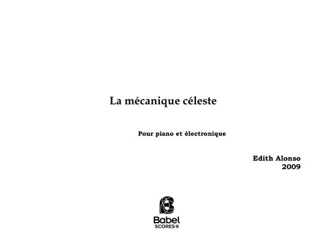 La Mécanique Céleste Babelscores Instruments And Electronics