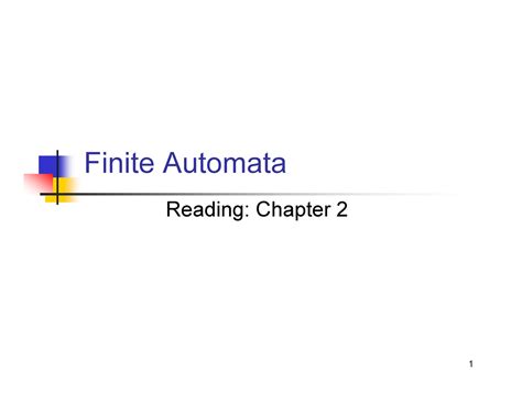 CSC 335 Notes 2 2 Mr Oloyede Finite Automata Reading Chapter 2