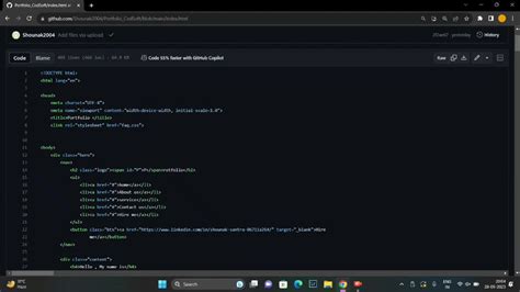 Video Shounak Santra On Linkedin Task Webdevelopment Html Css Codsoft Protfolio