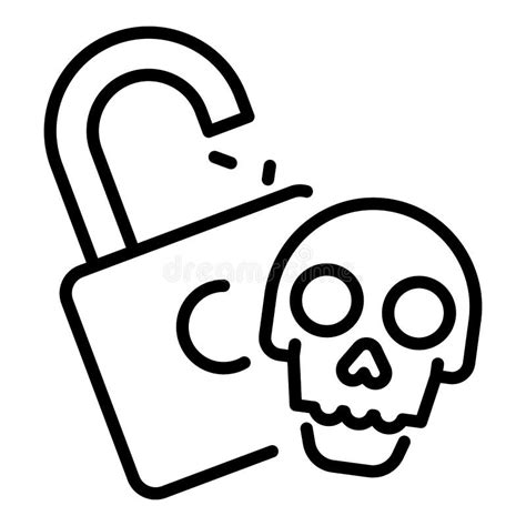 Hacking System Icon Outline Style Stock Vector Illustration Of Coding Design 146699341