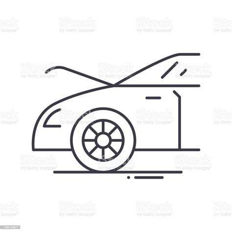 자동차 유지 보수 아이콘 선형 절연 일러스트레이션 얇은 선 벡터 웹 디자인 기호 흰색 배경에 편집 가능한 스트로크와 개요 개념 기호 개체 그룹에 대한 스톡 벡터 아트 및