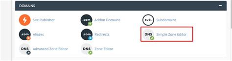 how to add new dns records with simple zone editor servercake