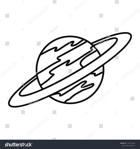 Saturn Planet Icon Outline Illustration Saturn Stock Vector Royalty Free 1198129843 Shutterstock