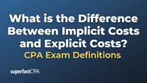 What Is The Difference Between Implicit Costs And Explicit Costs SuperfastCPA CPA Review