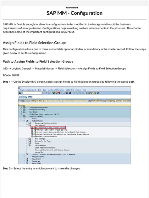 Sap Mm Configuration 1 Pdf Computer Programming Computing