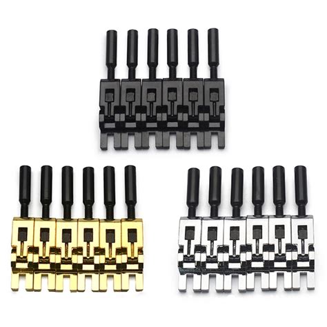 6pcsset Electric Guitar Double Locking Systyem Locked String Saddles