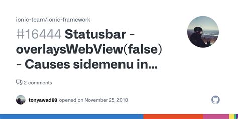 Statusbar Overlayswebviewfalse Causes Sidemenu In Ios To Stop
