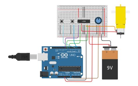 Circuit Design Control Motoreductor Cc Con L293d G E Zayas Tinkercad