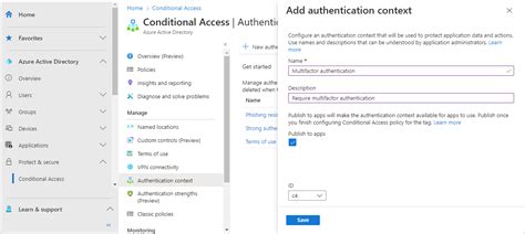 Microsoft Entra Id에서 보호된 작업 추가 테스트 또는 제거 Microsoft Entra Id
