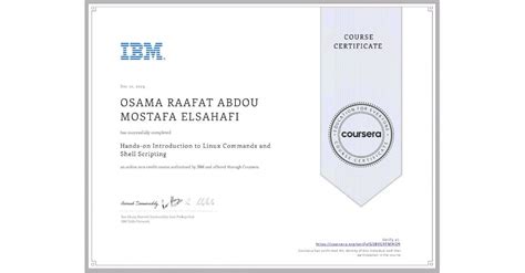 Osama Elsohafy On Linkedin Linux Shellscripting Certification Ibm