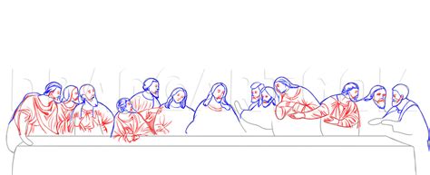 How To Draw The Last Supper Drawing Step By Step By Dawn DragoArt