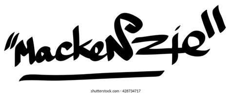 Mackenzie Female Name Street Art Design Vector De Stock Libre De