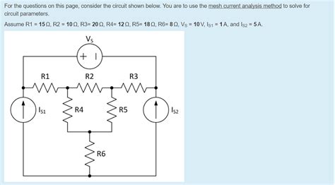 solved you are to use the mesh current analysis method to