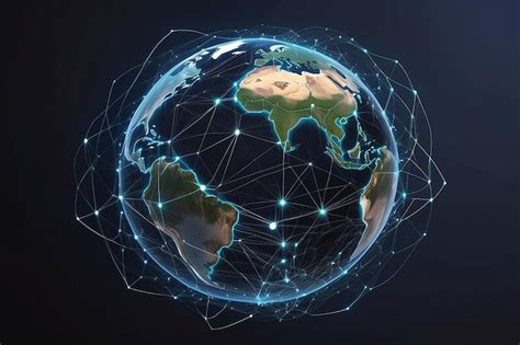 Global Network Connection Generative Ai Premium Ai Generated Image