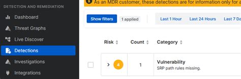 Threat Analysis Center Detections Vulnerability Srp Path Rules Missing Caused By Mdr Checks