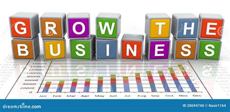 3d Buzzword Text Grow The Business Stock Illustration Illustration Of
