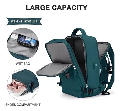 Mochila De Viaje Grande Multifuncional De 177 Pulgadas Color Azul