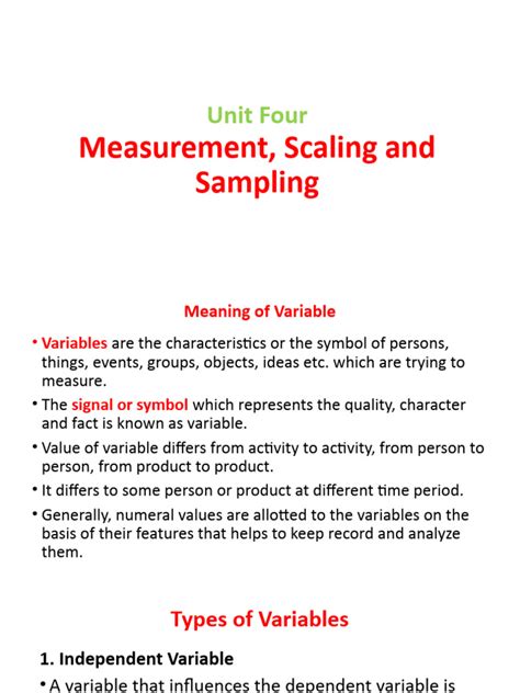 Unit Iv Measurement And Scaling 1 Pdf Level Of Measurement