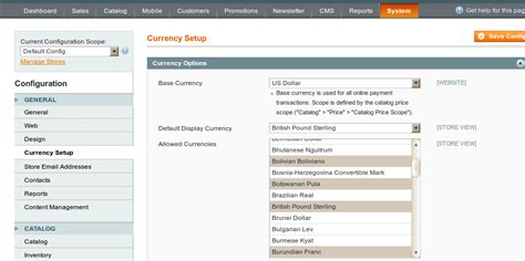 Currency Setting In Magento Oscprofessionals
