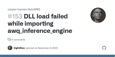 dll load failed while importing awq inference engine · issue 153