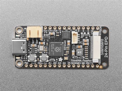 Adafruit Rp2040 Feather Thinkink With 24 Pin E Paper Display [stemma Qt] Id 5727 17 50