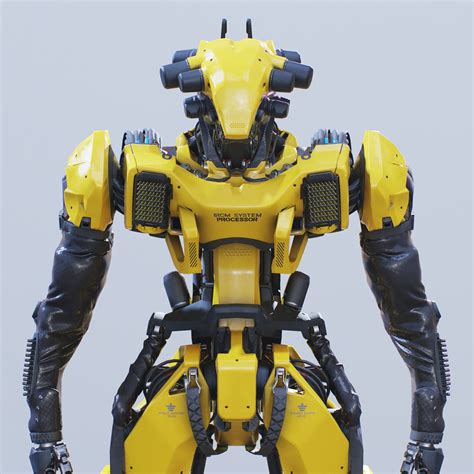 Interceptor Robot Character Unreal Model Turbosquid 1409896