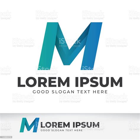 편지 M 그림 템플릿 그라데이션 색상 스타일과 간단한 전문 편지 로고 디자인 0명에 대한 스톡 벡터 아트 및 기타 이미지 0명 3차원 형태 개념 Istock