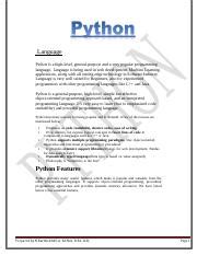 Python Programming Features Benefits And Libraries For Course Hero