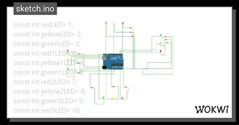 ไฟจราจร Copy Wokwi Esp32 Stm32 Arduino Simulator