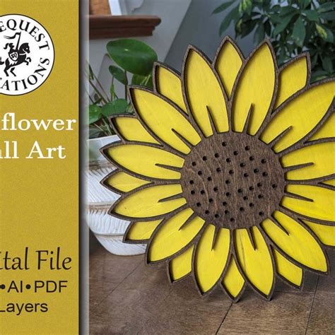 Sunflower Laser Cut Out File Etsy