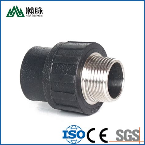 China Supplier Thread Straight Male Female Adapter Compression Plumbing PE Fittings HDPE Hot