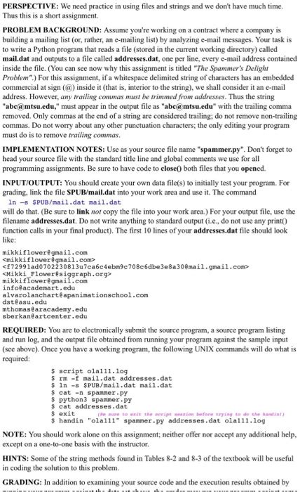 Solved Perspective We Need Practice In Using Files And