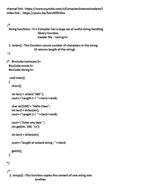 String Library Functions Pdf C Software