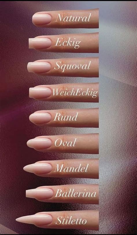 Formas De Uñas Para Tipos De Dedos Acrylic Nail Shapes Nail Shapes