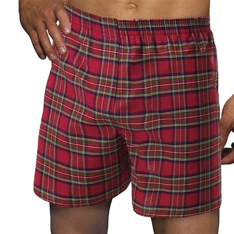 Shop Hanes Classics Mens Tagless Tartan Boxers 2 Pack Free