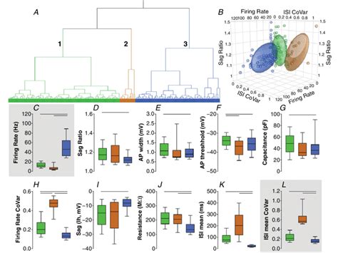 Cluster Analysis Based On Firing Rate And ISI Mean CoVar Colours Download Scientific Diagram