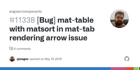 Bug Mat Table With Matsort In Mat Tab Rendering Arrow Issue · Issue