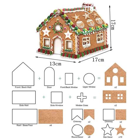 Комплект 18 метални форми за Коледни 3d сладки Джинджифилова къщичка
