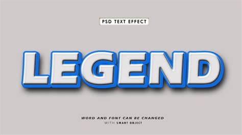 Premium Psd Legend Editable Text Effect