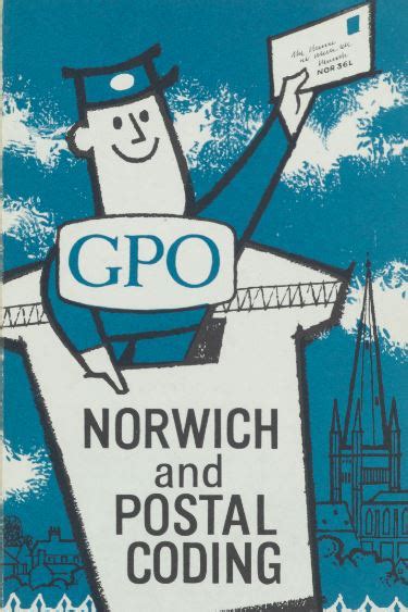 Norwich And Postal Coding Postcard The Postal Museum Shop
